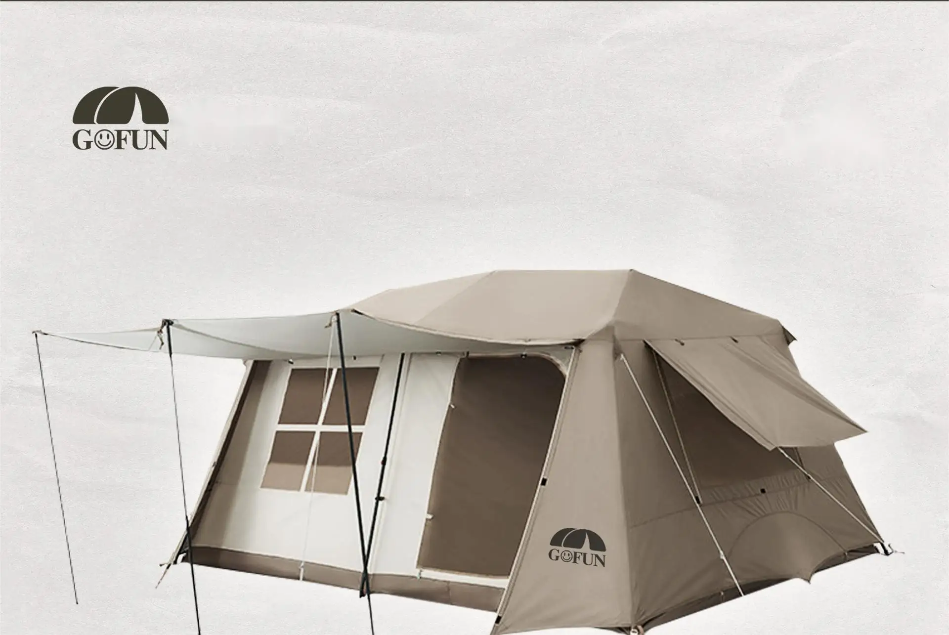 Gofun Outdoor Camping Two Bedroom Family Tent Automatic Tent,Camping ...