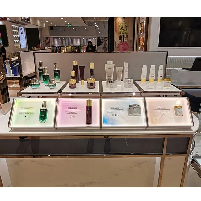Custom LED Base Stand Skincare Suit Cosmetic Counter Display