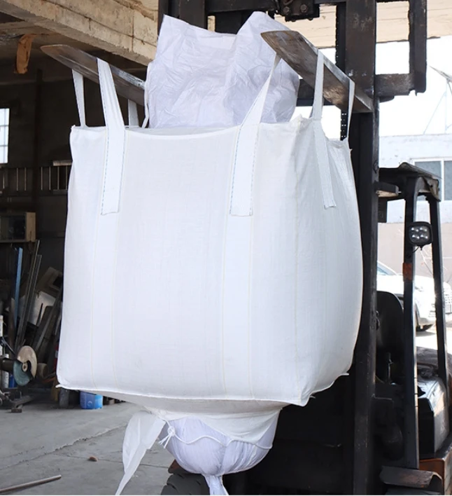 White Four-lift Bottom Woven Tonne Bag 1.5t Thickened Fibc Container ...
