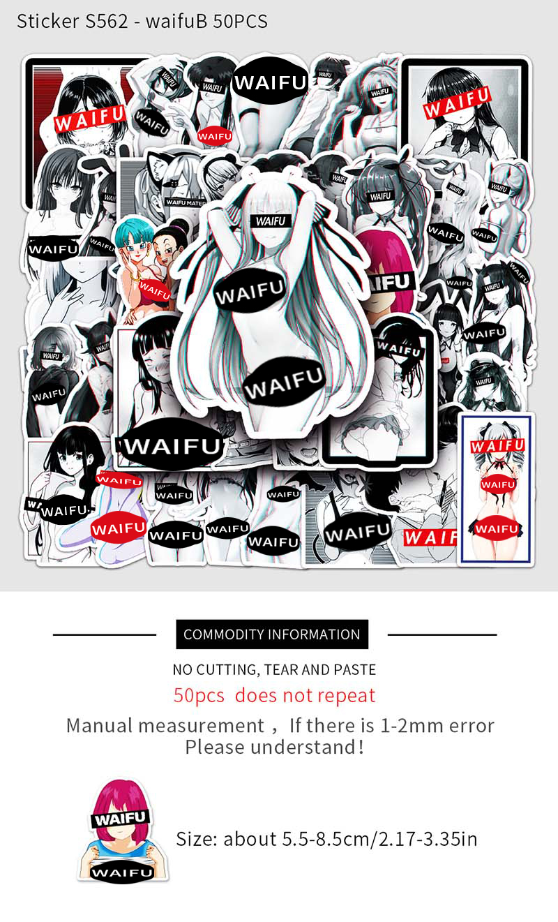 Shop Our Hot Sale of 50pcs Waifu Sexy Girl Anime Stickers