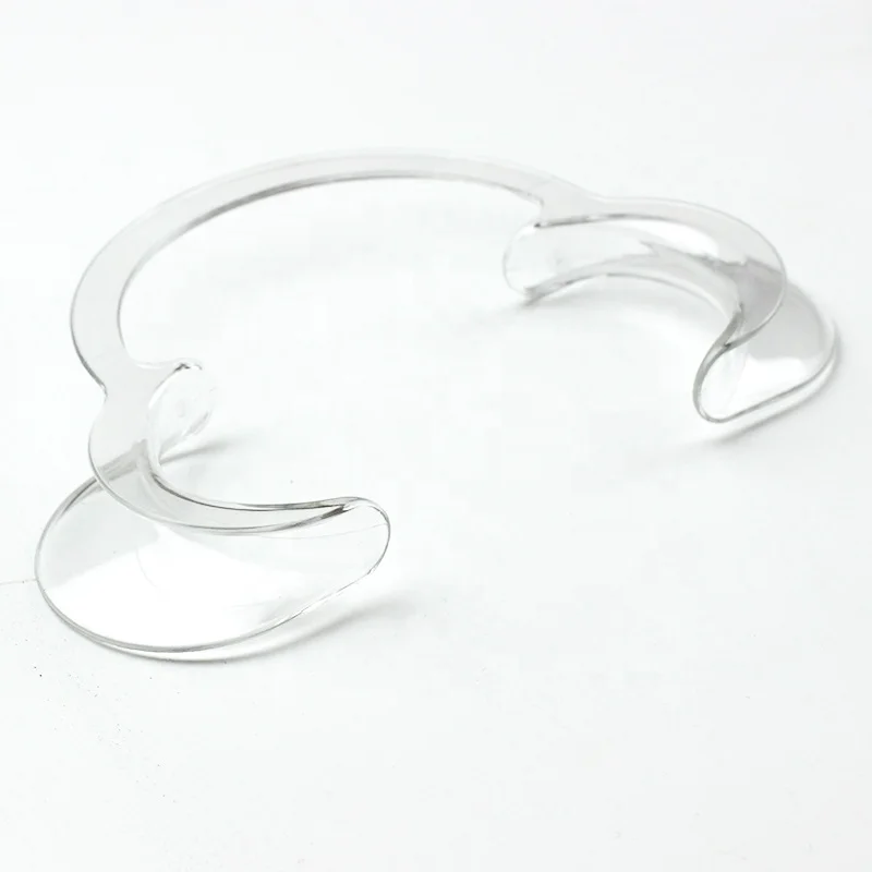 Different sizes adult C shape blue transparent dental cheek retractor ...