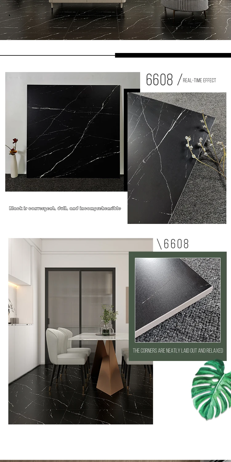 Matte Black Ceramic Matt Floor Tiles Rustic Tiles Non Slip Glazed Tile ...