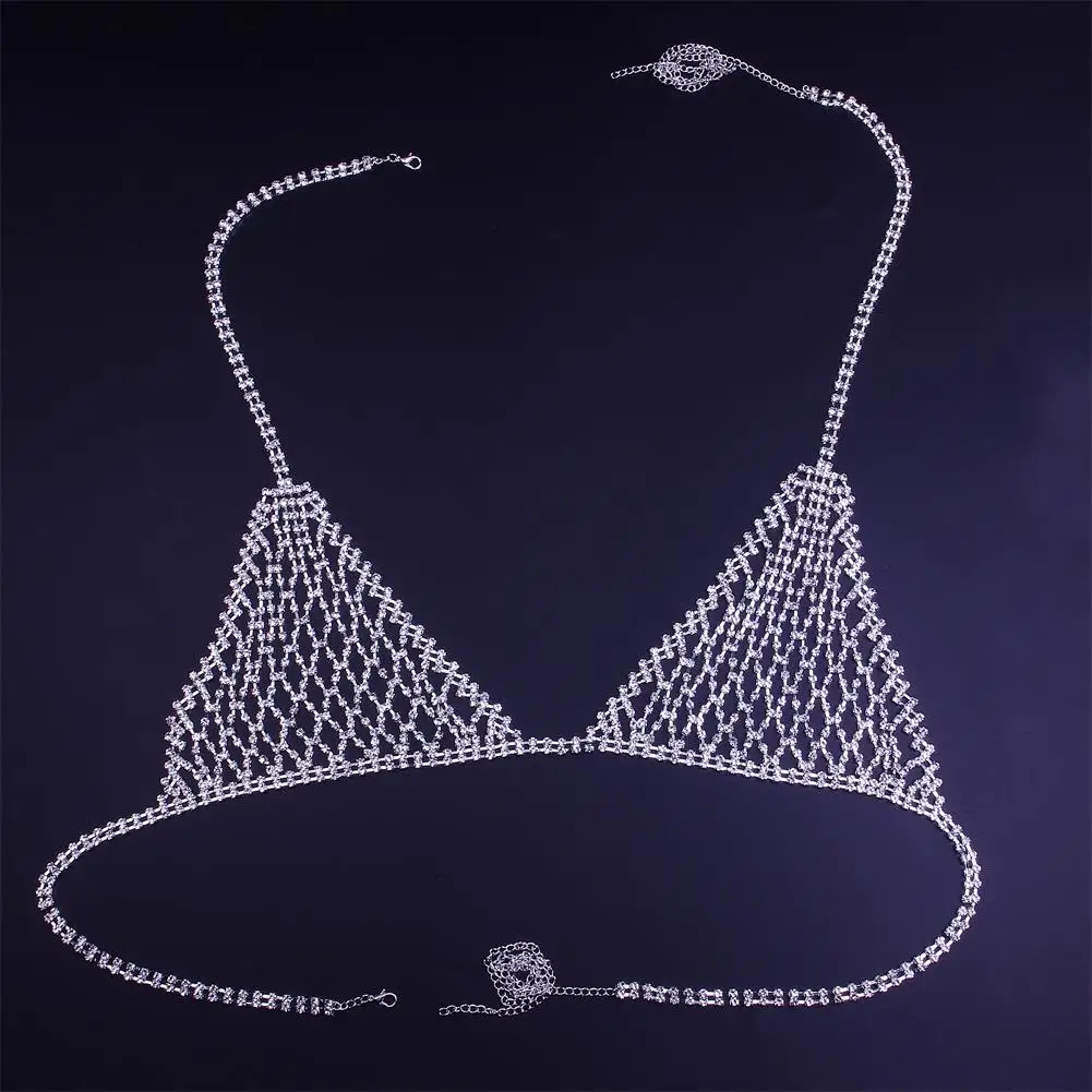 Sexy Bra And Thong For Women Underwear Set Rhinestone Hollow Body ...