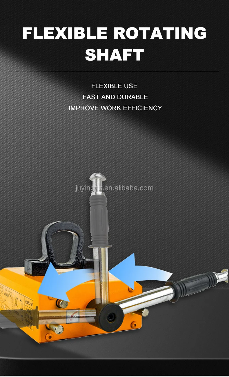 600kg Hand Operate Magnet Tool Double Circuit Permanent Lifting Magnet ...