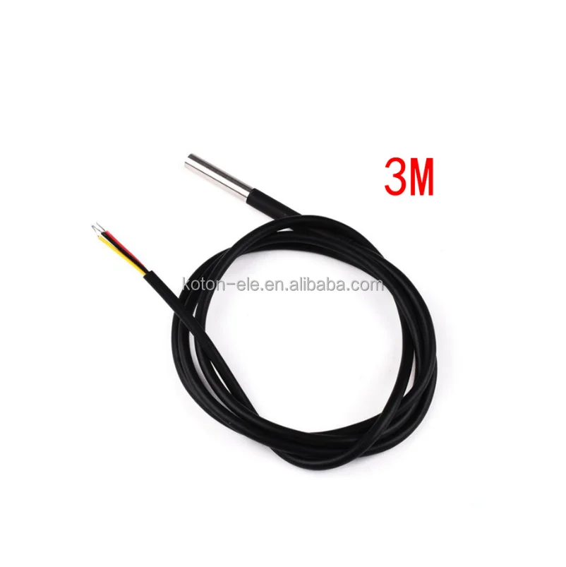 DS18b20 Stainless steel Waterproof temperature probe temperature sensor 18B20 DS1820 1m 2m 3m 5m ...