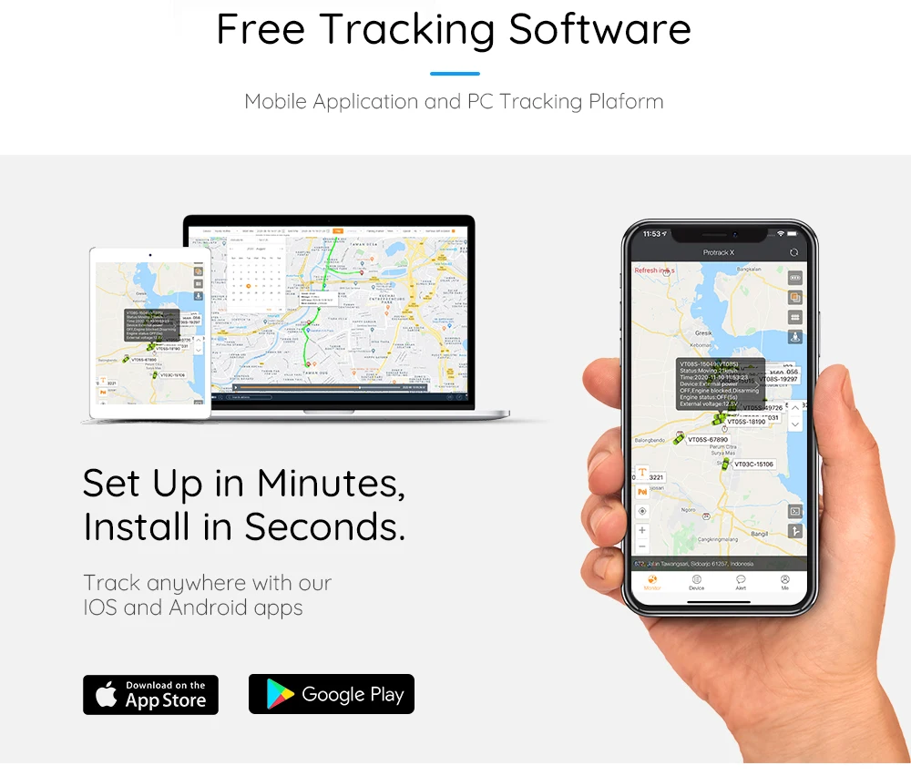 3G GPS Tracker - Protrack VT02 for Mobile Phone Tracking