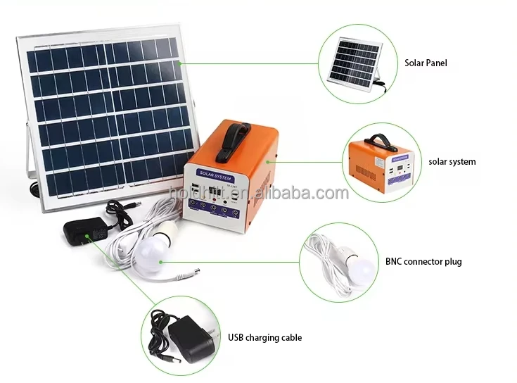 Mini Solar Power System Portable Electric Generator For Outdoor ...