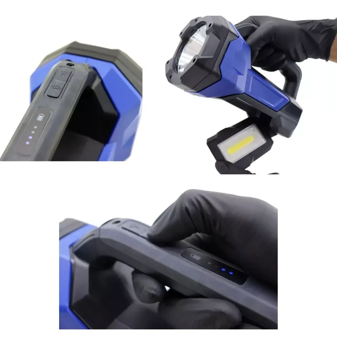 Type-C Rechargeable LED Spotlight Powerful Handheld LED Floodlight ...