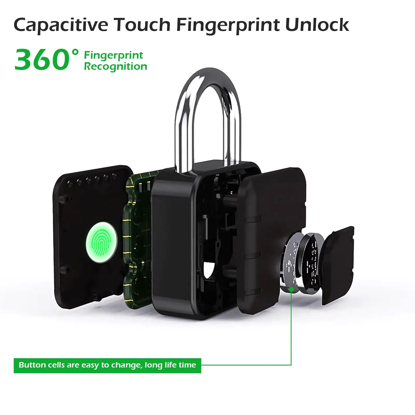 TUYA Smart Padlock - Keyless Fingerprint Lock for Luggage