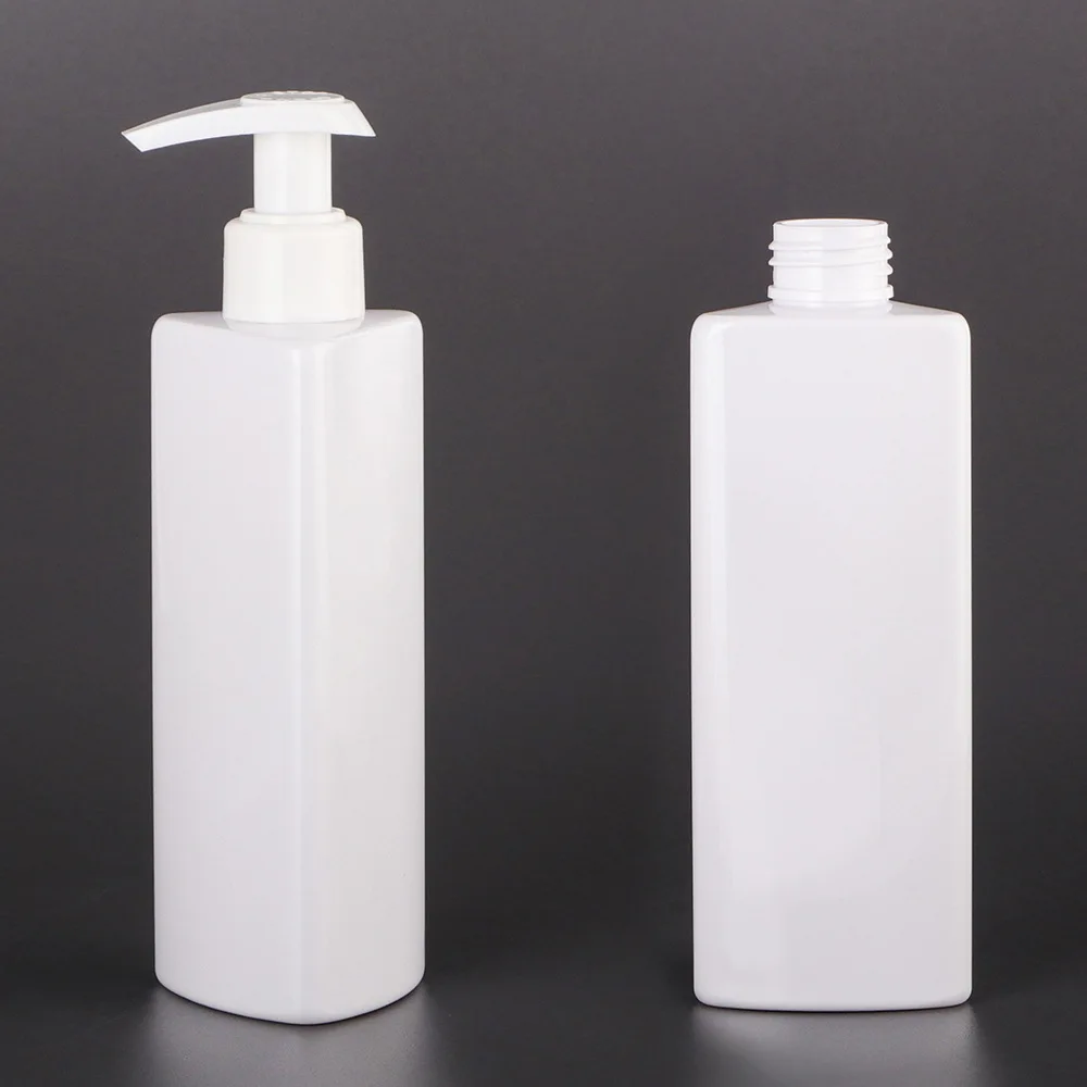 White Clear Triangle Shape Lotion Pump Bottles Cleanser Bottles With ...