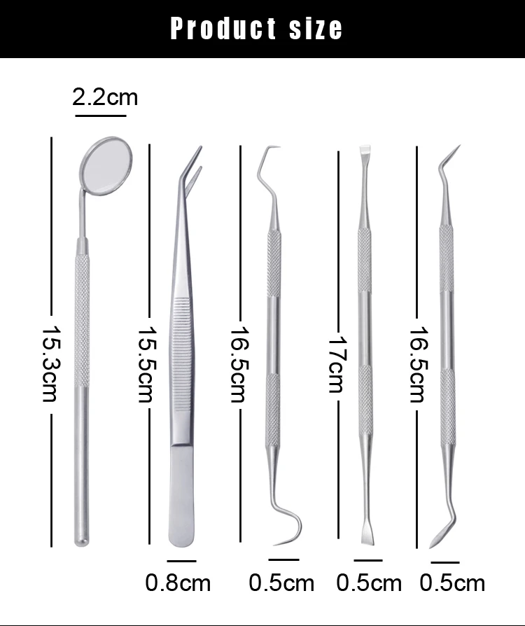 Dental 4 Tool Kit Instruments Dentist Tartar Scraper Scaler Calculus ...