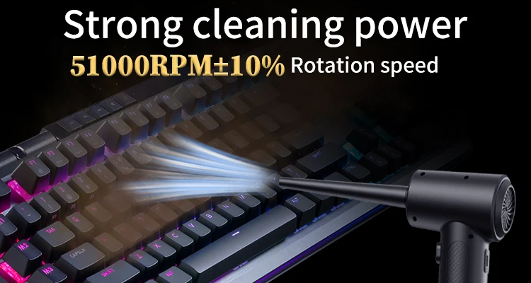 51000RPM 6000MAH Electric air Dust Collector Cleaning Computer Keyboard ...