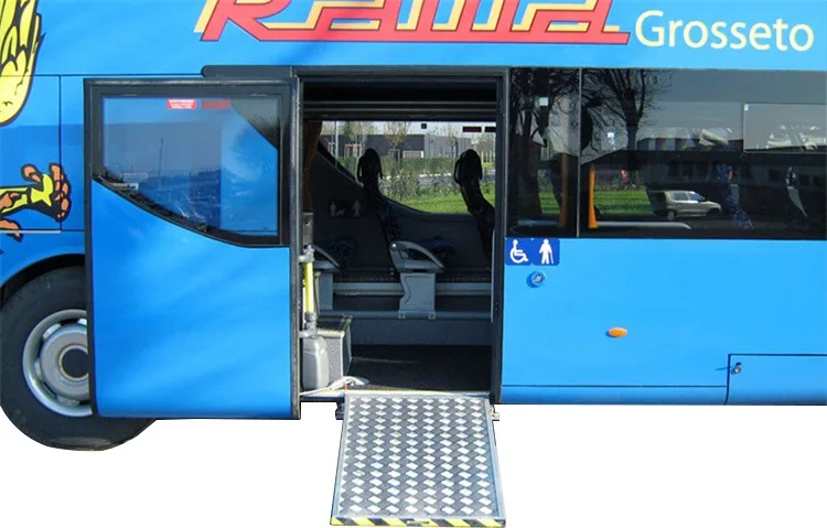 350kg Bus Loading Manual Aluminum Wheelchair Ramp for Disabled and ...