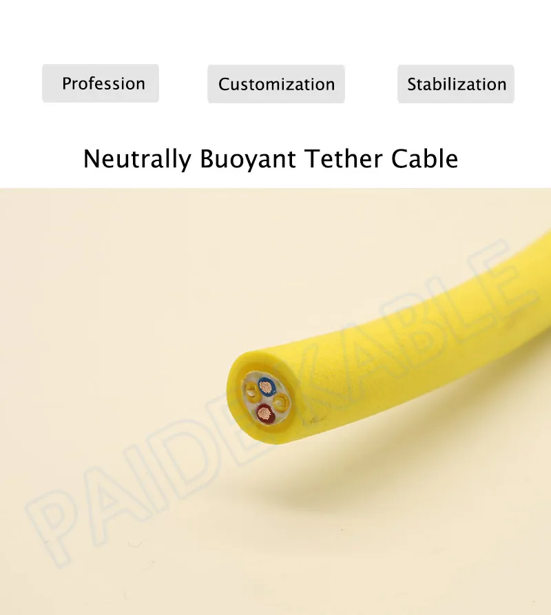 Custom Rov 2 Core Power + 2 Core Optical Fiber Wires Underwater ...