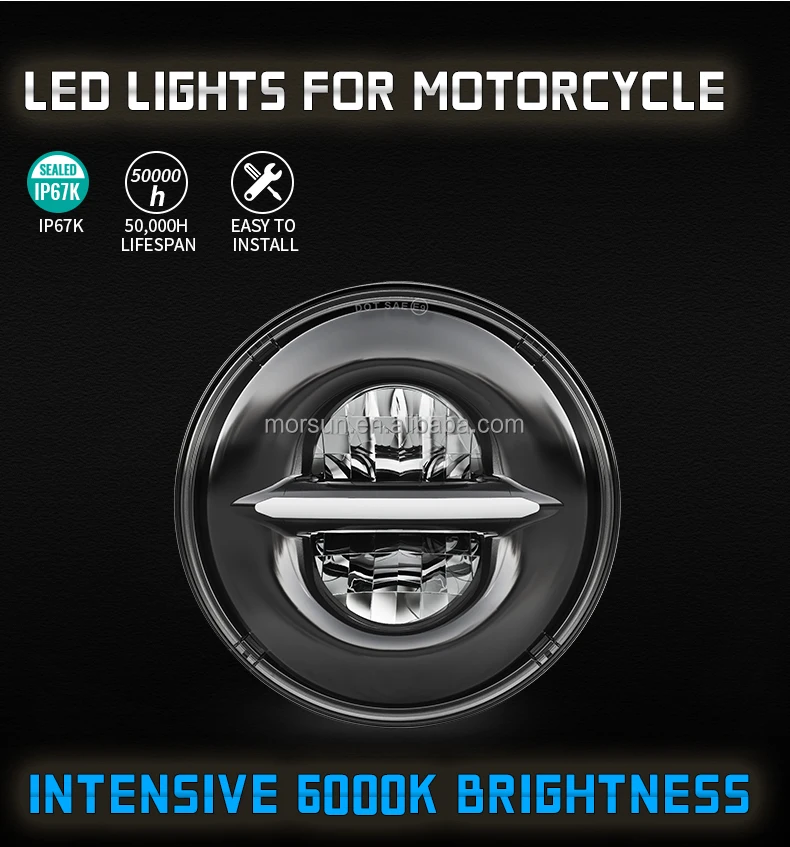 5.75 Inch Round Headlight - Upgrade Your Harley's Lighting