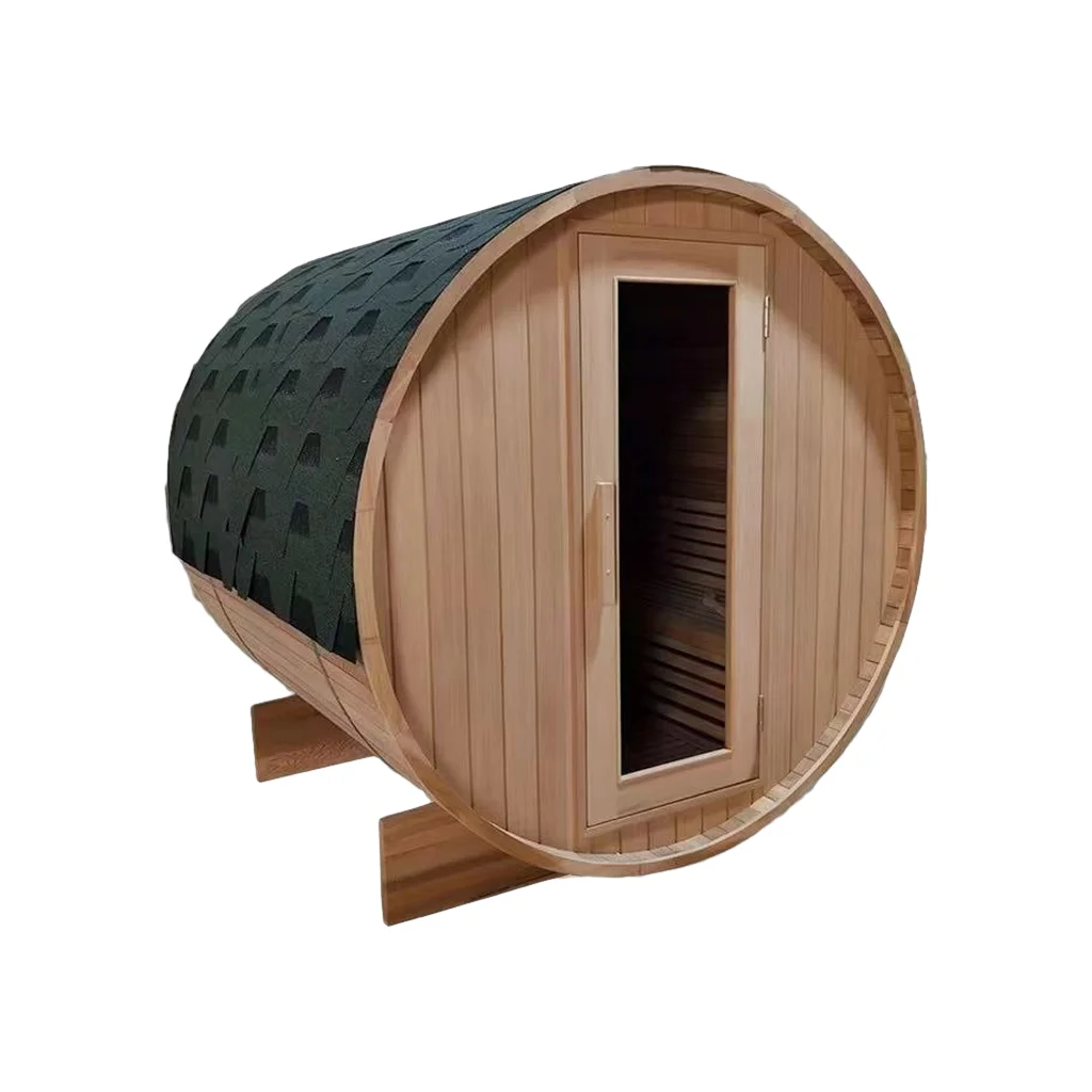 Traiditional Sauna Barrel Outdoor with Harvia Stove Heater