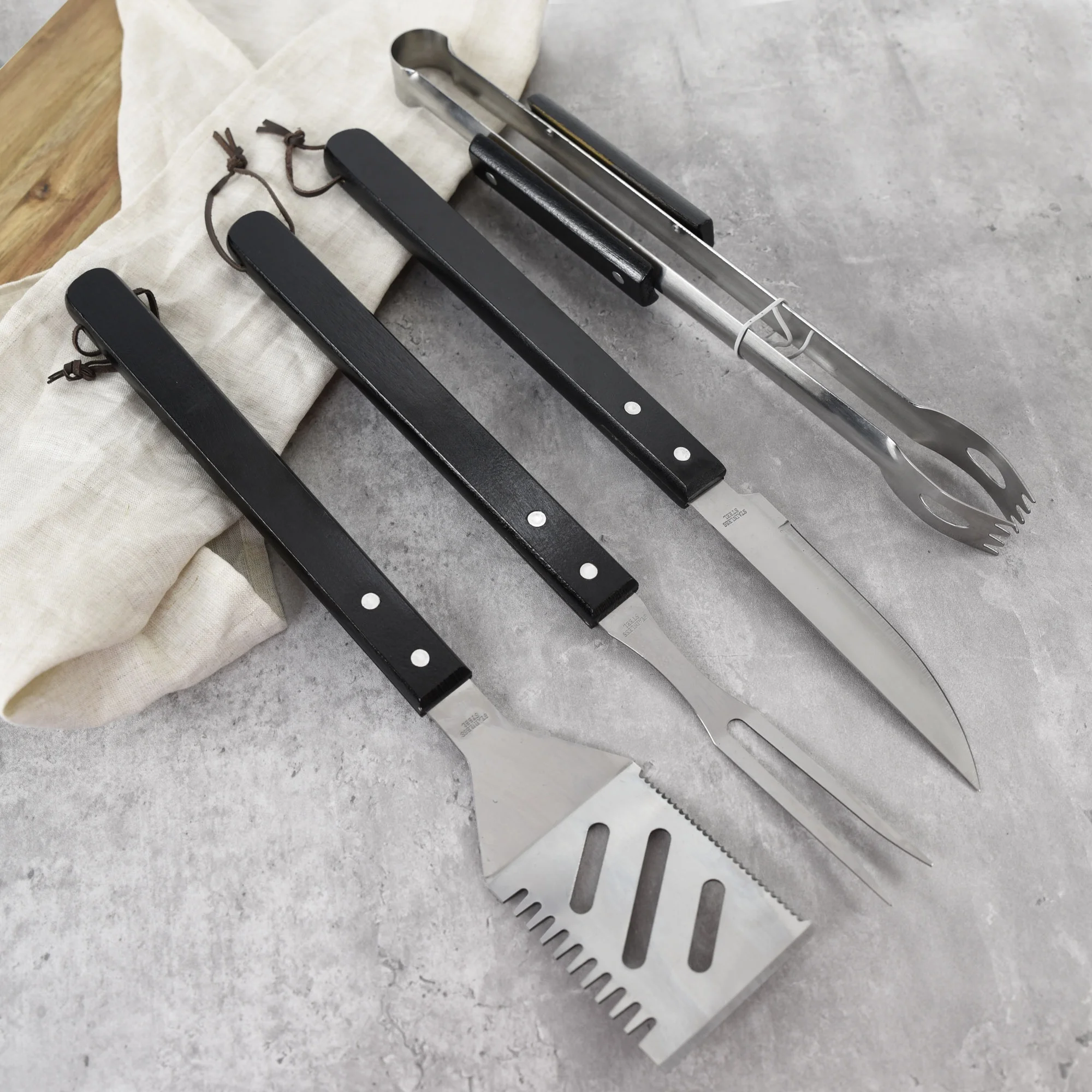 Hot Sale Factory Direct Barbecue Cooking Tongs Tool Stainless Steel Bbq ...