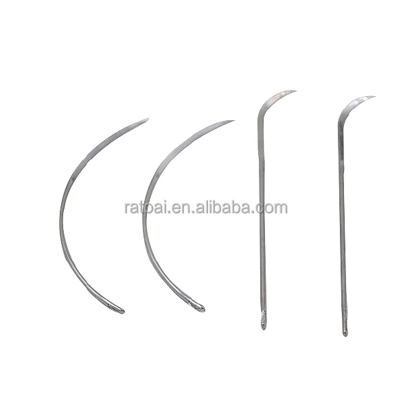 Stainless Steel Big Size Curved Suture Needle Semi Circle Suture Needle ...