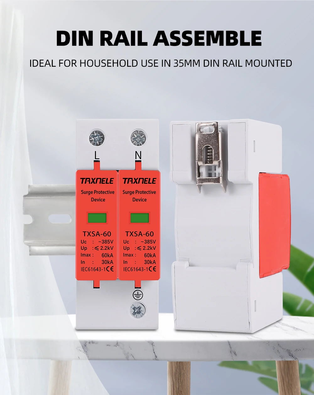 TAXNELE AC SPD Din Rail - High Efficiency Lightning Protection
