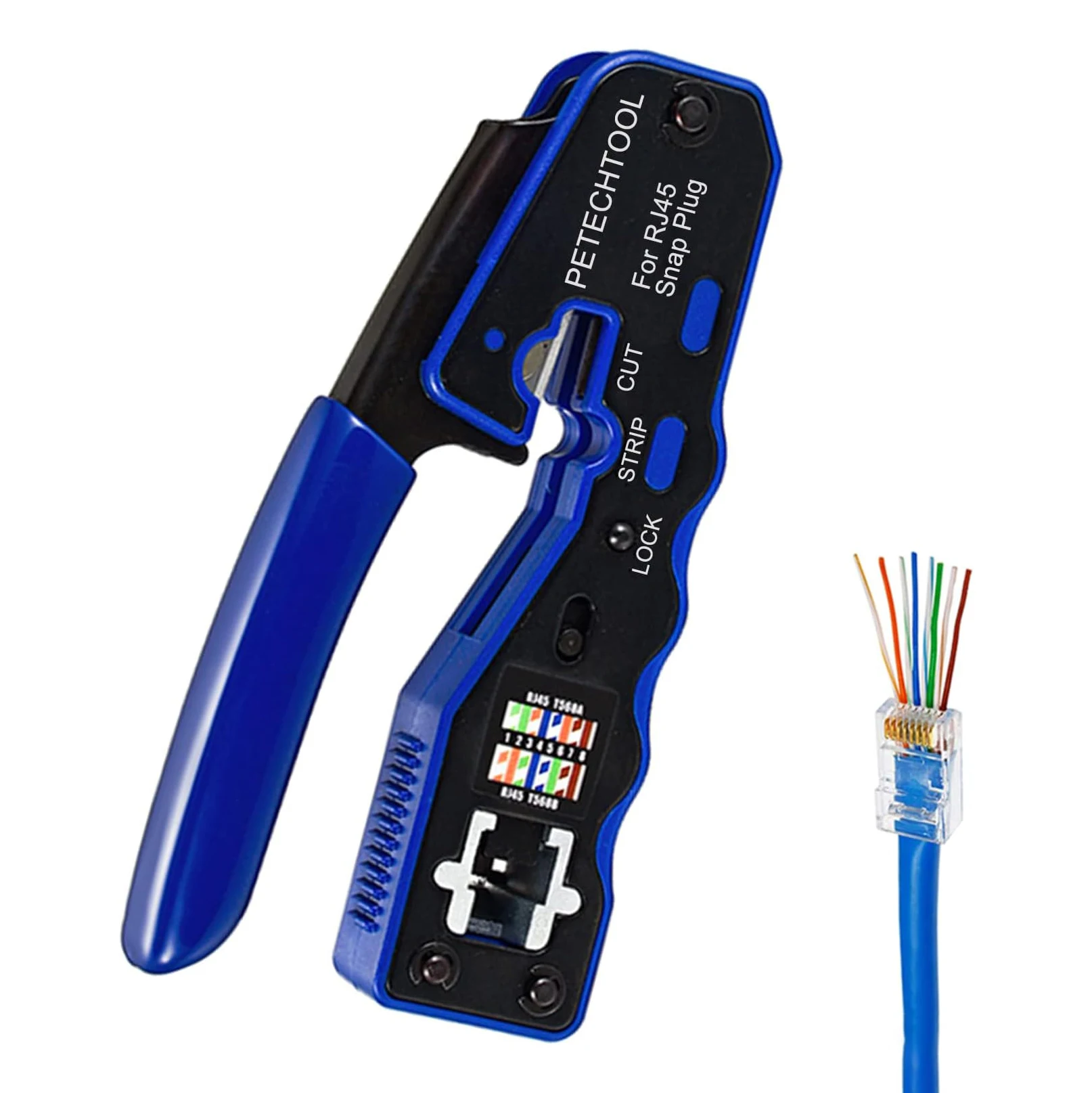 Ethernet Cut Wire Stripper Thru Cat5e Cat6 pliers Network Cable EZ Pass ...