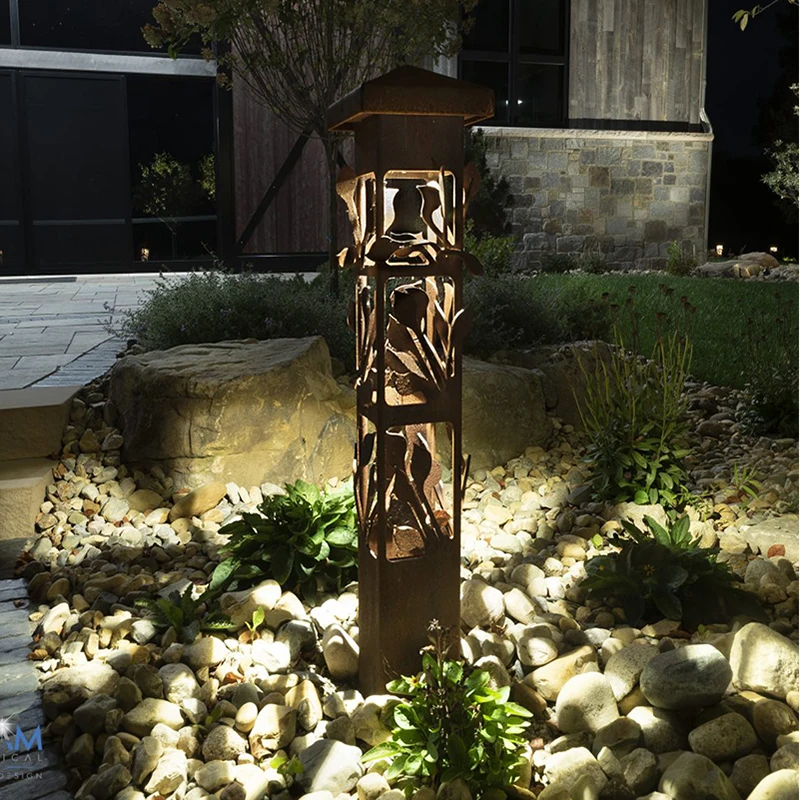 Corten Steel Lamp Post Solar Led Steel Post Lamp,Corten Steel Lamp Post ...