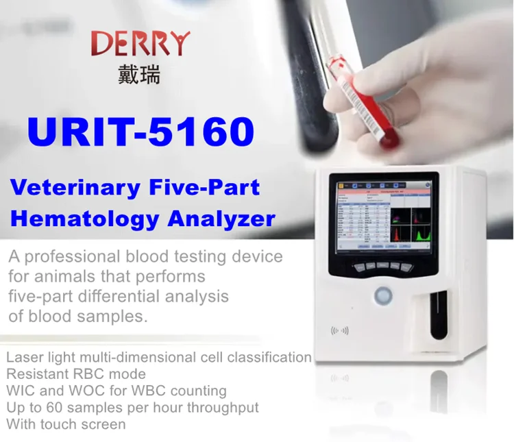 URIT 5160 Vet - Professional 5-Diff Blood Testing Equipment