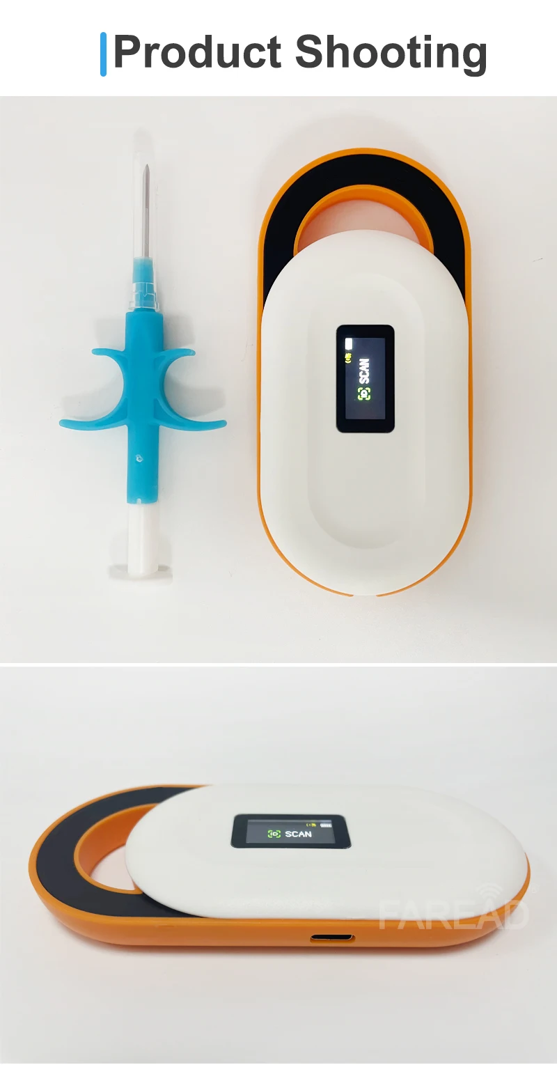 Portable Usb Rfid Micro Chip Reader 134.2khz Pet Temperature Scanner ...