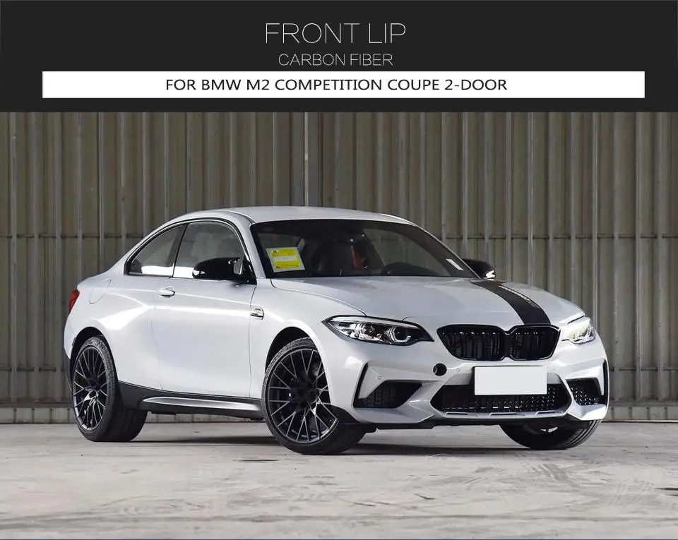 JCSPORTLINE Carbon Fiber Front Bumper Lip for BMW M2 Competition Coupe ...