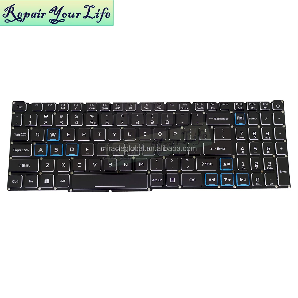 RGB US English Backlight Gaming Keyboard for Acer Nitro 5