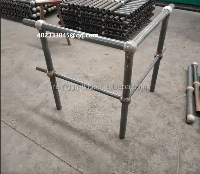 Industrial Galvanized Steel Ball Joint Pipe Handrail Railing