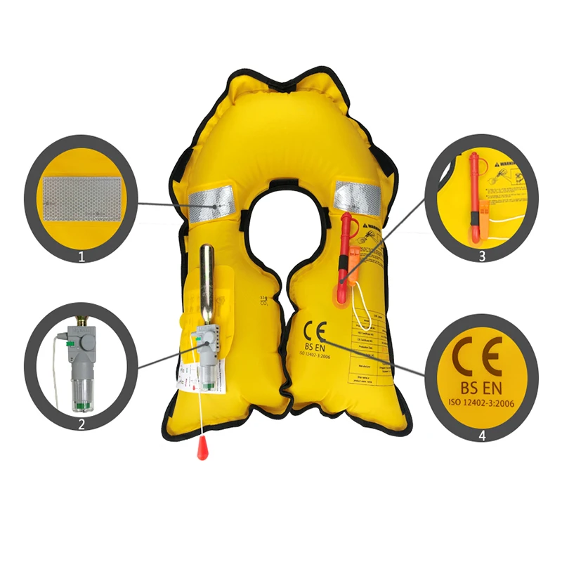 Auto Inflatable Life Jacket PFD for Fishing Kayak Boating Emergency ...