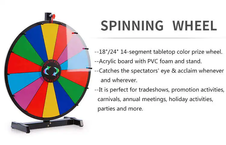 Custom Logo Durable PVC Spinning Prize Wheel - Portable & Fun
