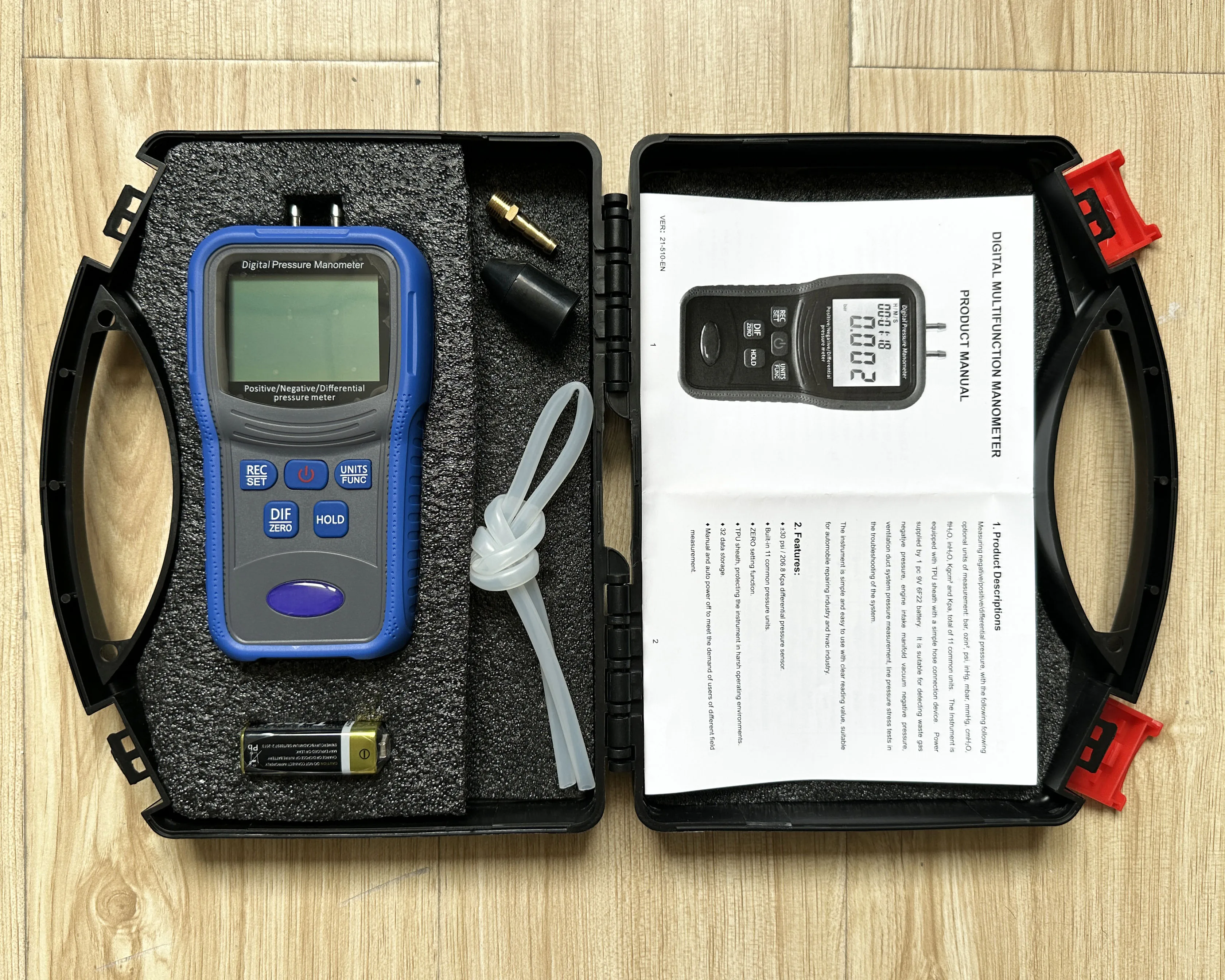 Digital Differential Pressure Gauge - Portable & Precise