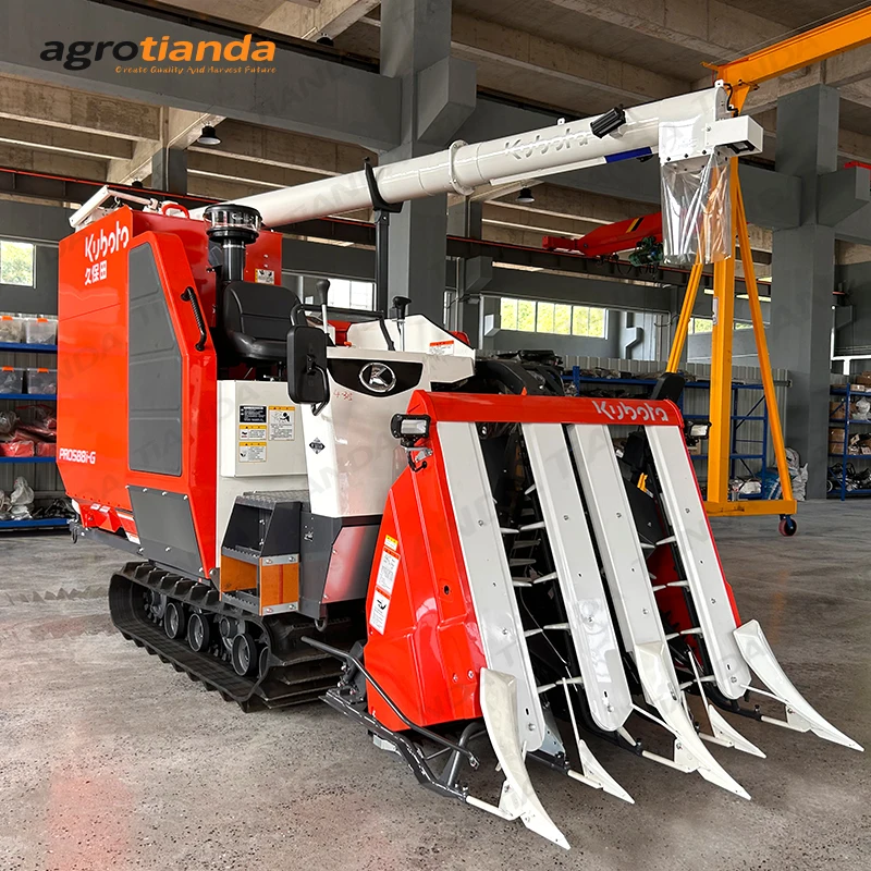 Half Feeding 58/88HP Combine Harvester with Gear Drive High Efficiency ...