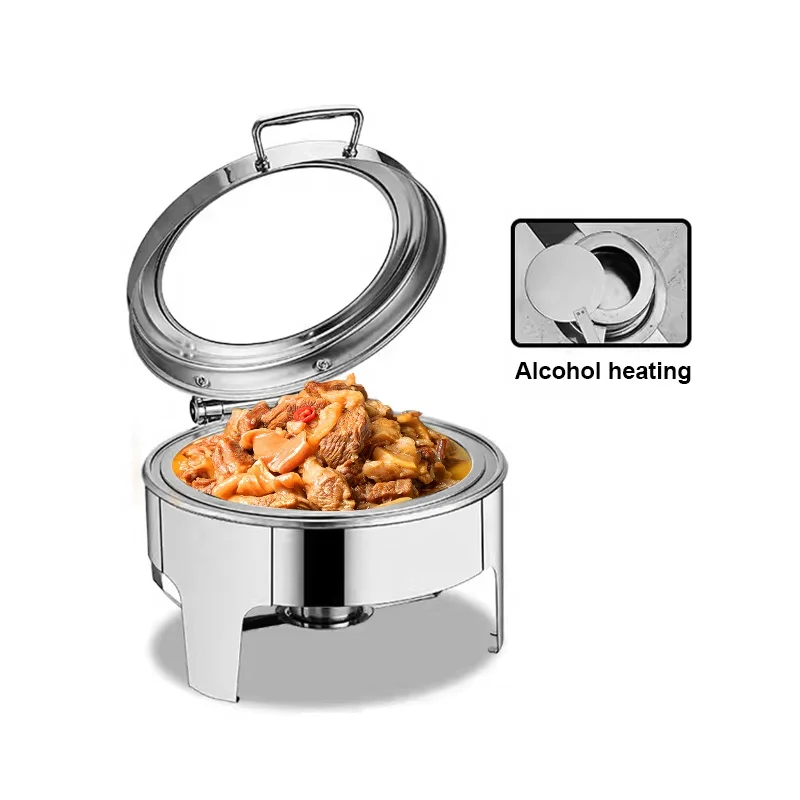 Stainless Steel Clamshell Chafing Dish Warmer Hotel Chafing Dish ...