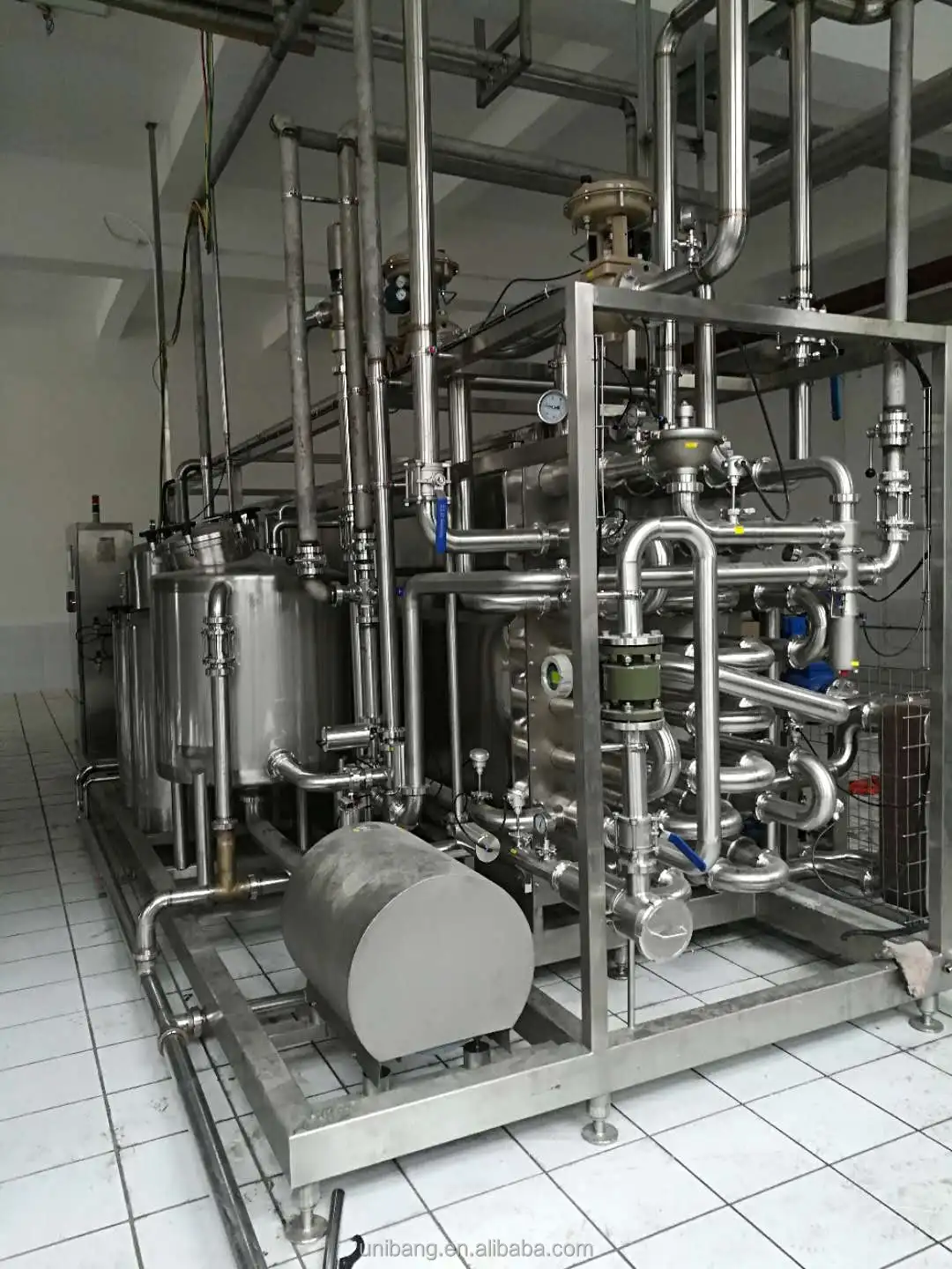 Tubular Pasteurizer Uht Pasteurization 1000l Milk Production Line Dairy ...