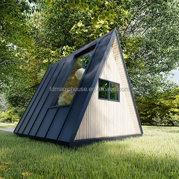 Prefabricated House a Frame Triangle House Tiny House Cabin Triangle ...