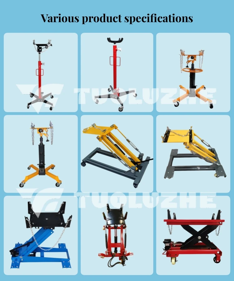 2-ton Height Adjustable Gearbox Transport Tool Transmission Jack Heavy ...