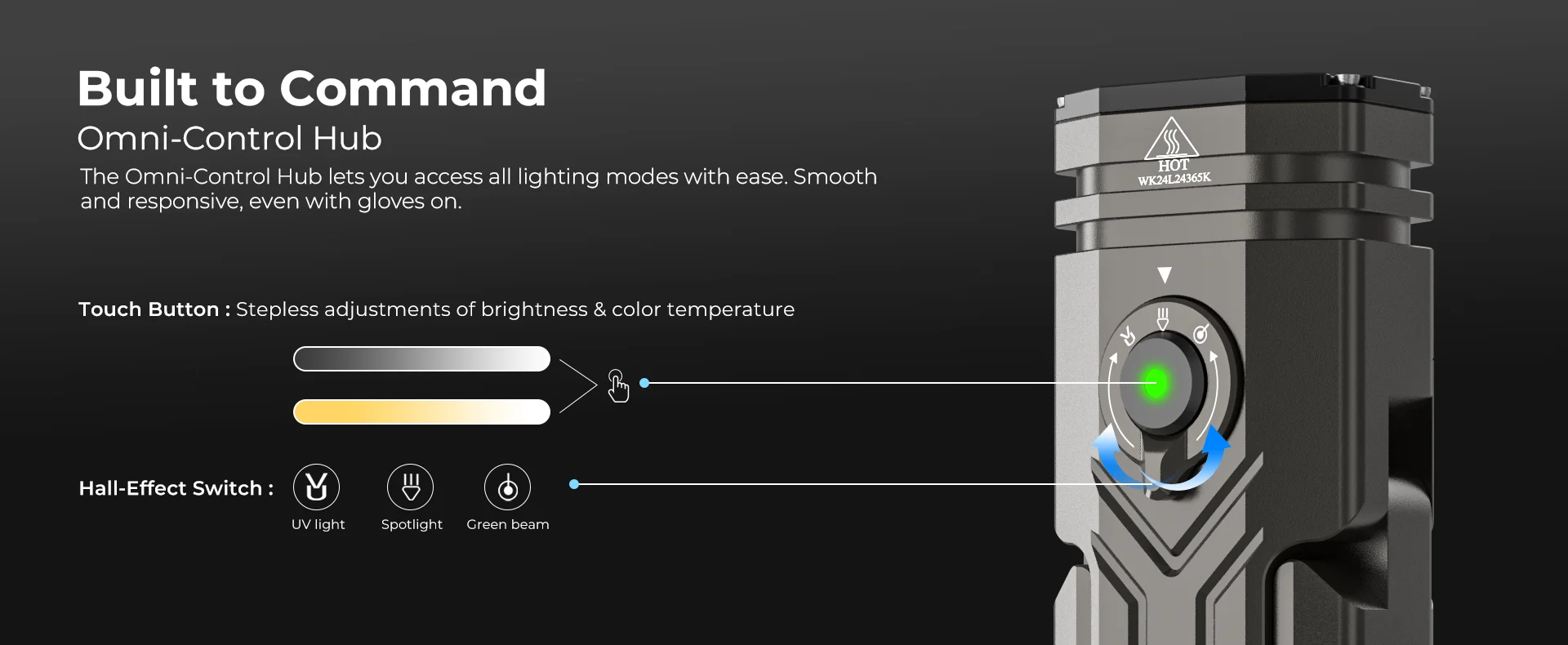 HD02 Wurkkos Rechargeable Flashlight Waterproof Aluminum Body Torches ...