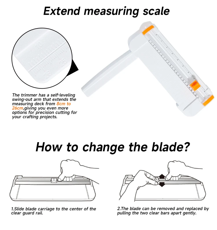 Portable Plastic A5 Precision Paper Cutter Photo Trimmers DIY Scrapbook ...