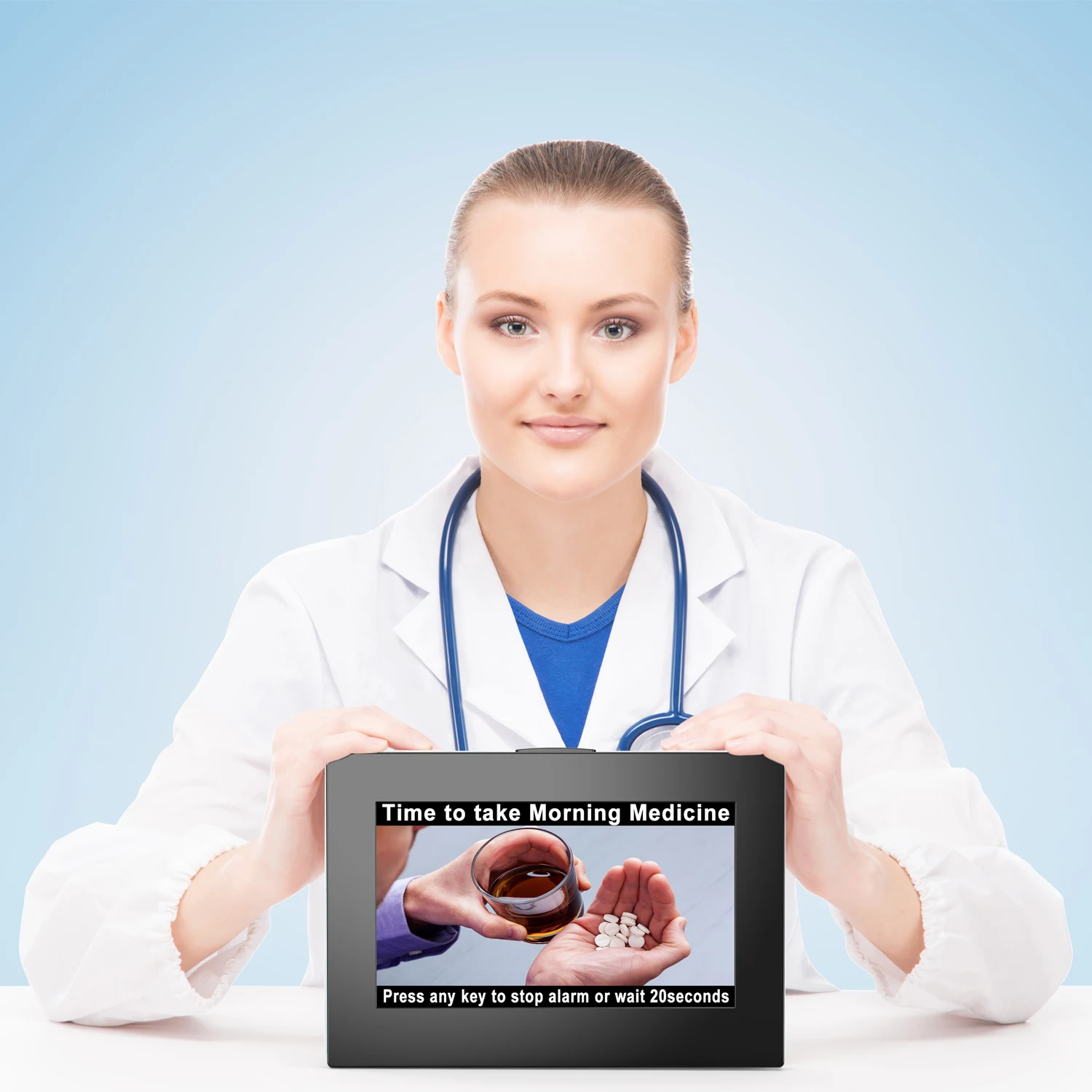 Large Display Desktop Alarm Clock Digital Calendar,8 Inch Clocks For ...