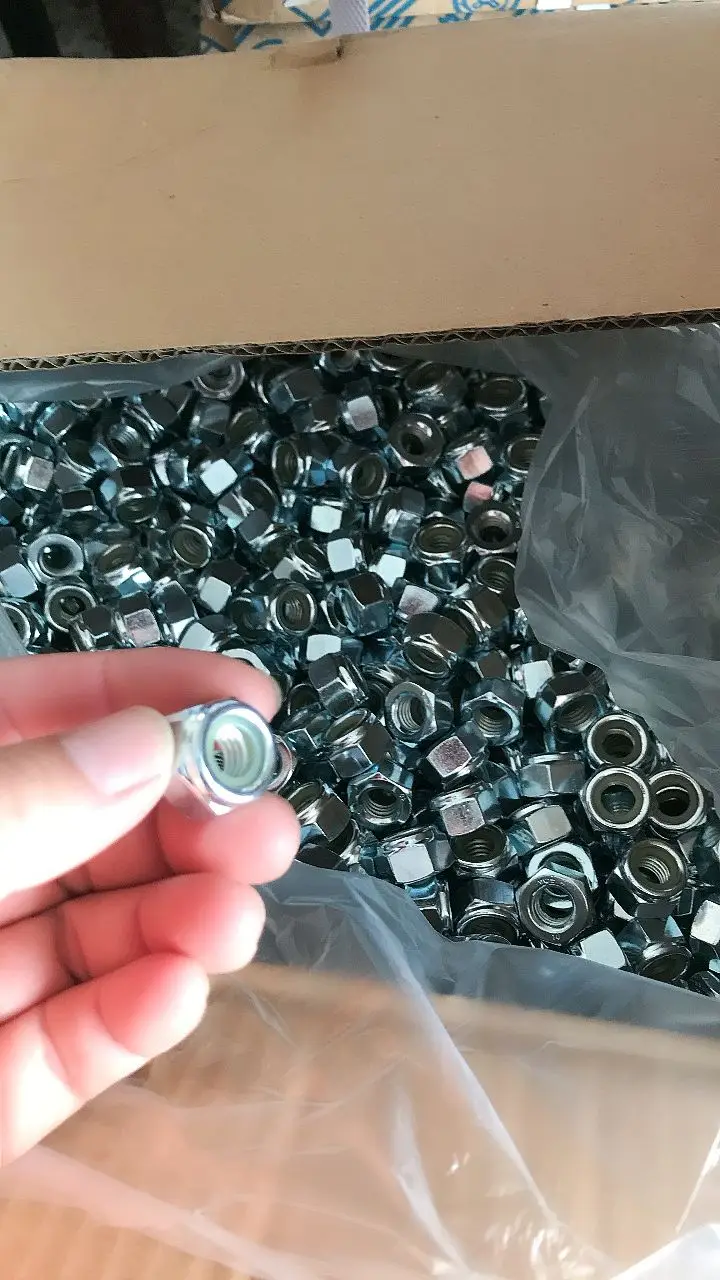 M4 Carbon Steel Din985 Galvanised Hex Nylock Nut (nylon Lock Nut) With ...