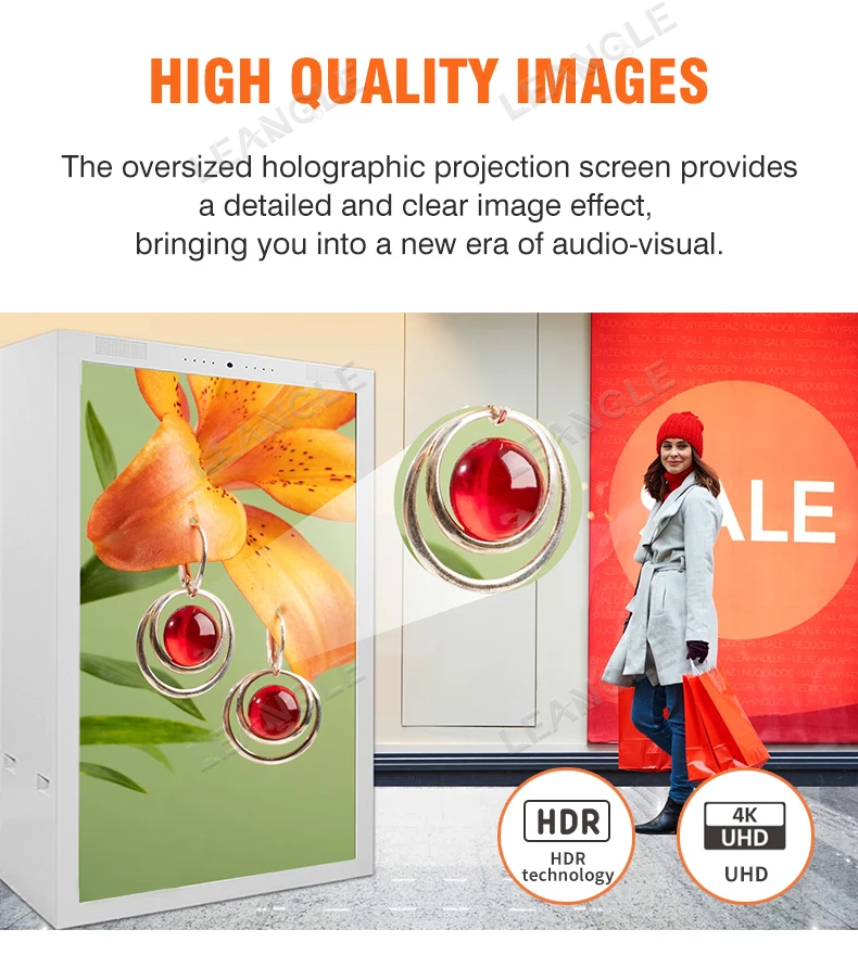 Leangle Transparent LCD Showcases - Interactive & Versatile