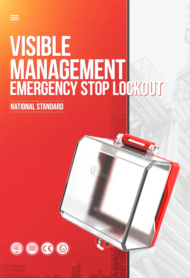 Transparent Plastic E-stop Push Button Lockout or Wall Switch ...