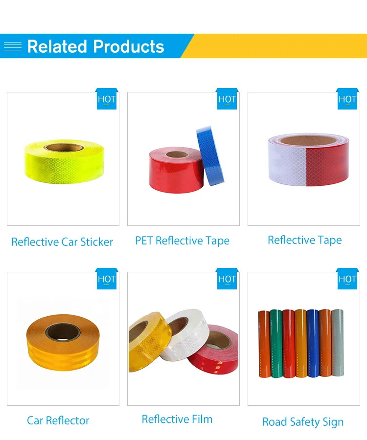 Red and White Reflective Sticker, Reflector Tape, Dot C2 Reflective ...