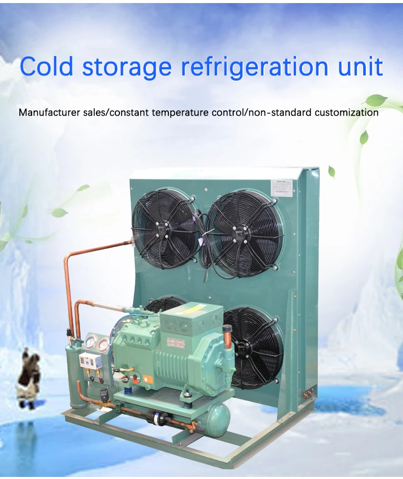 Cold Storage Refrigeration Unit Semi-hermetic Compressor 3hp 5hp 8hp ...