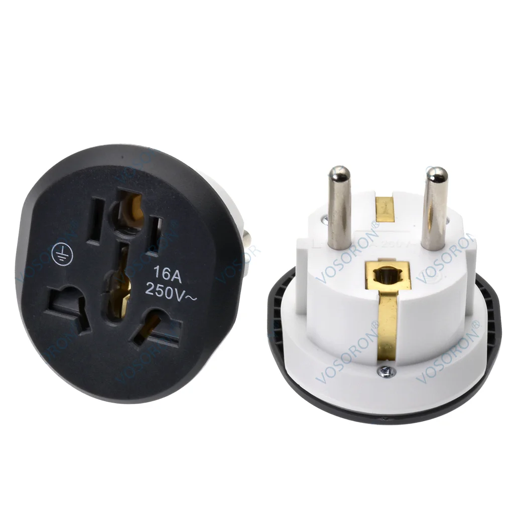 Germany Standards 2 Pin EU to UK Travel Adapter Outlet Multi-Plug ...