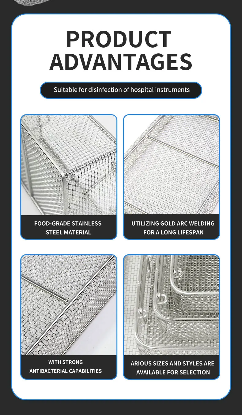 Top Quality Sterilization Cassette Rack Wire Mesh Tray Surgical Dental ...