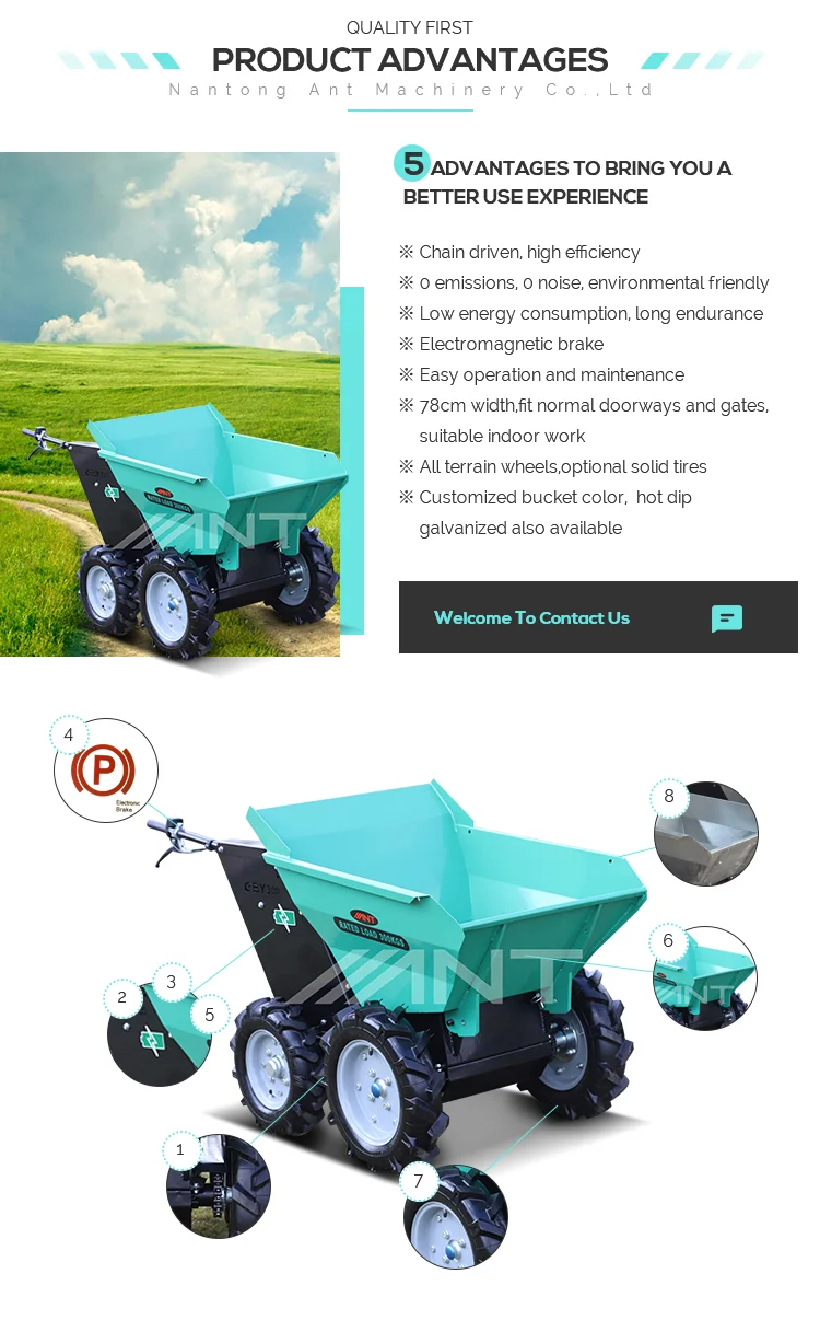 ANT Barrow Power Mini Wheels Electric High Lift Dumper Truck