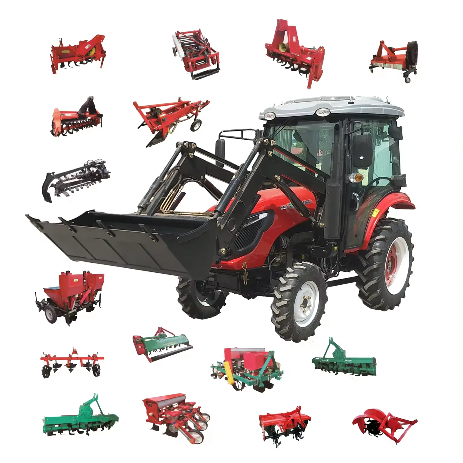 Lutian Manufactures High Quality Mini Tractor Farm 4wd 50ph 80hp 120hp Wheel Drive Tractor ...